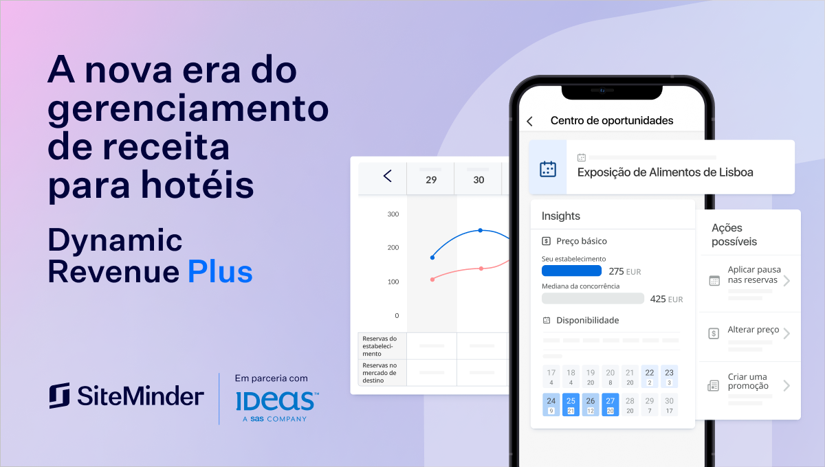 SiteMinder apresenta Dynamic Revenue Plus, colabora com IDeaS